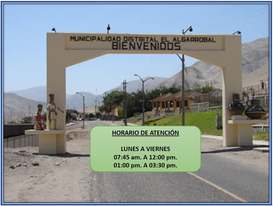 HORARIO DE TRABAJO – Municipalidad Distrital El Algarrobal